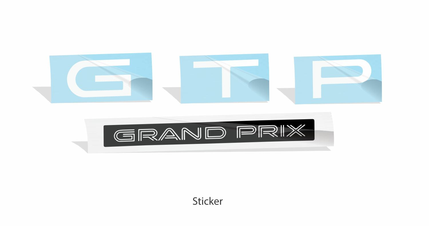 GTP Badge Overlays | Grand Prix GTP Decals | Vinyl Decals