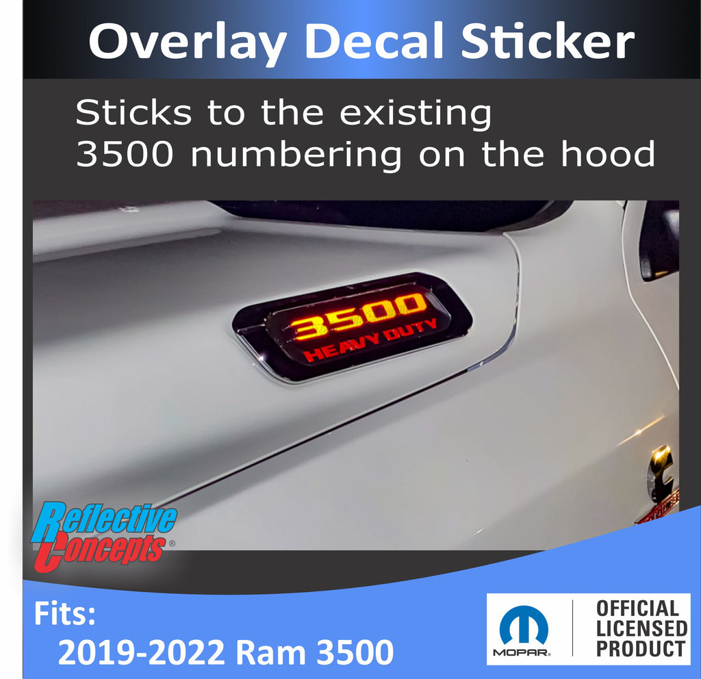 3500 Hood Emblem Overlay Decals