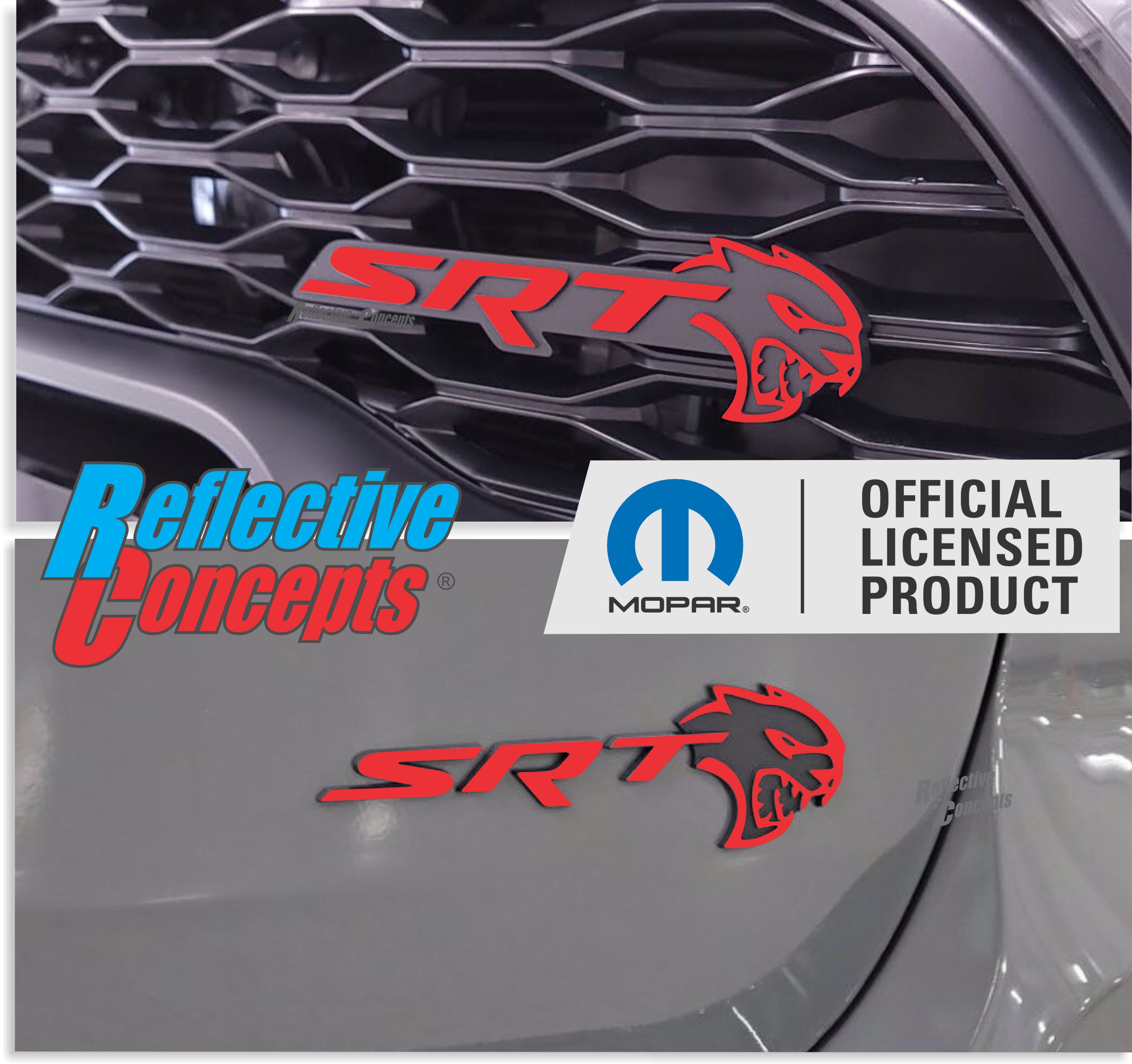SRT Hellcat Emblem Overlay Decals - Durango