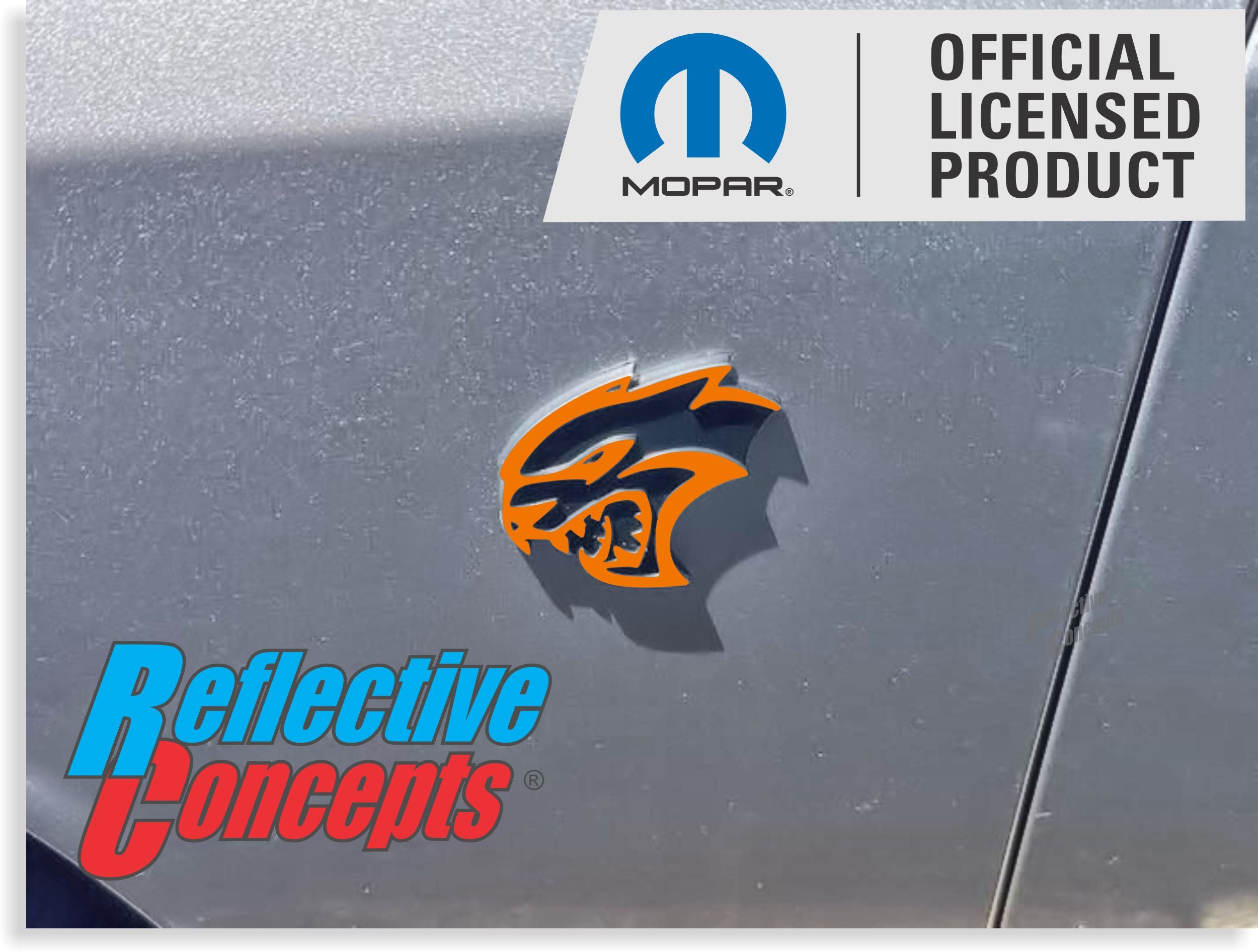 Hellcat Emblem Overlay Decal (pair) - 15-18 Challenger Hellcat