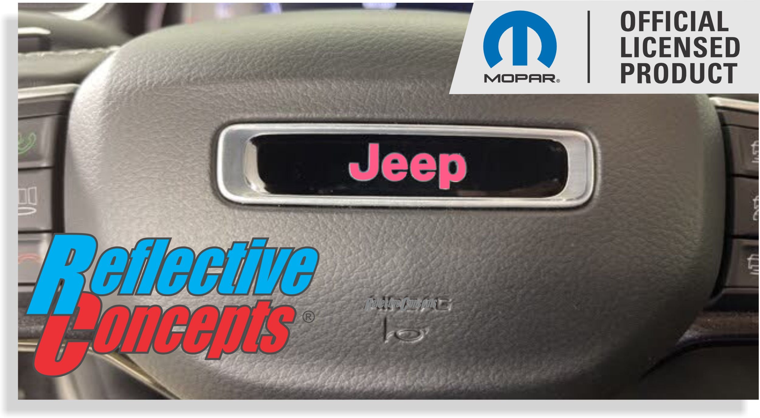 Jeep Compass Steering Wheel Emblem Overlay Decal