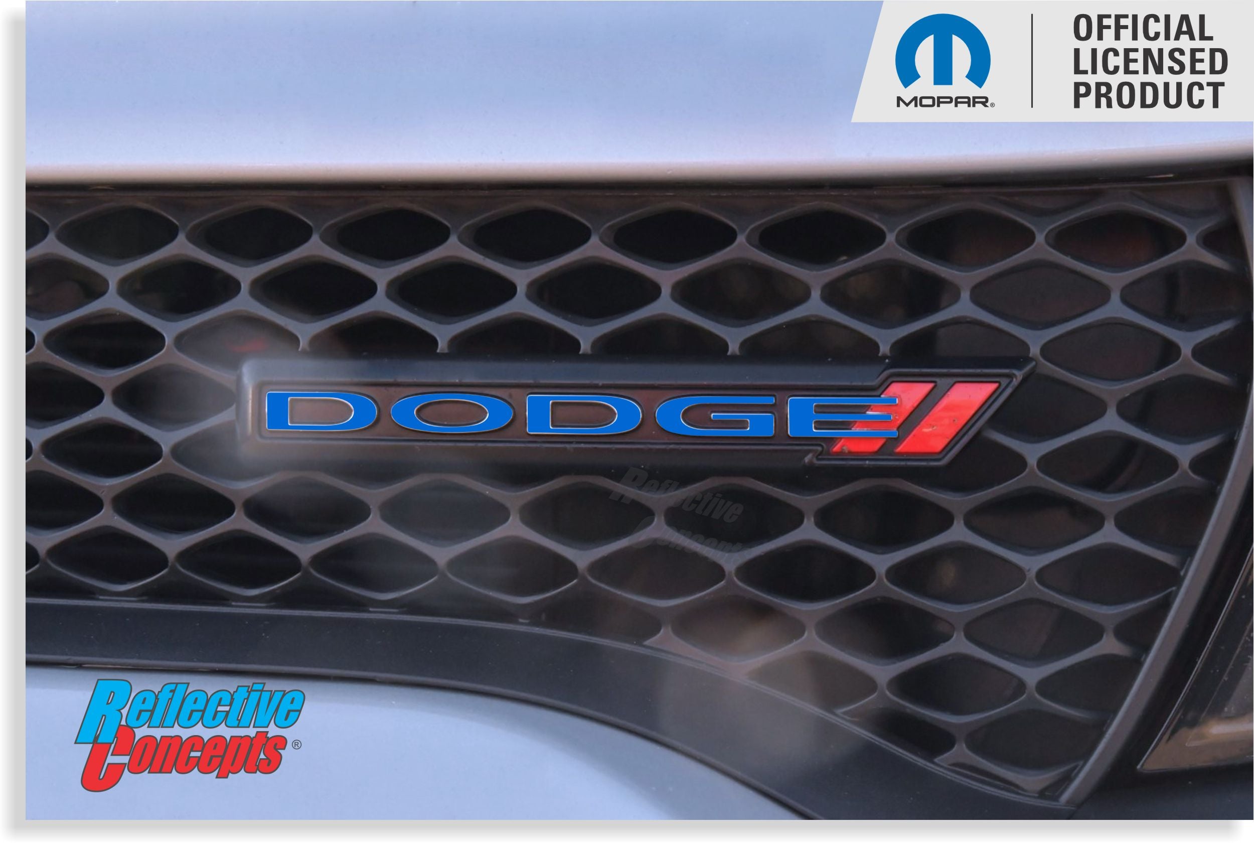 DODGE Grille Emblem Overlay Decal - Dodge Charger