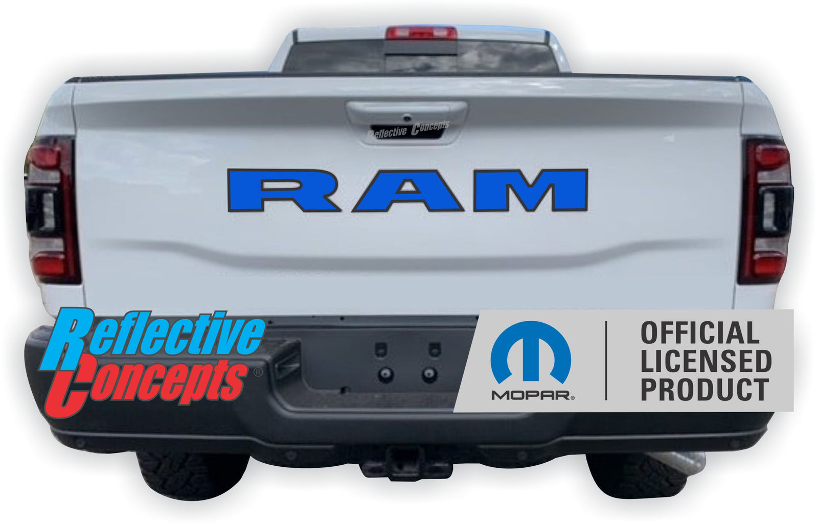 Power Wagon RAM Tailgate Emblem Overlay Decals