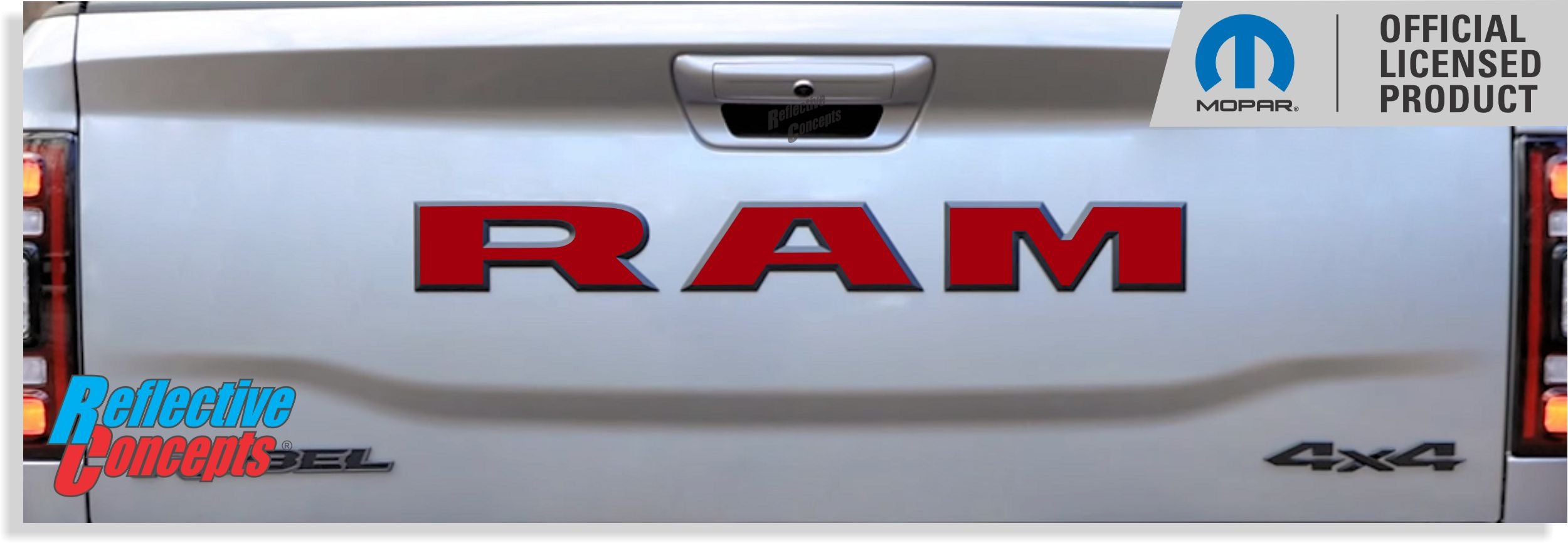 2019-2021 RAM Rebel Tailgate Emblem Overlay Decals