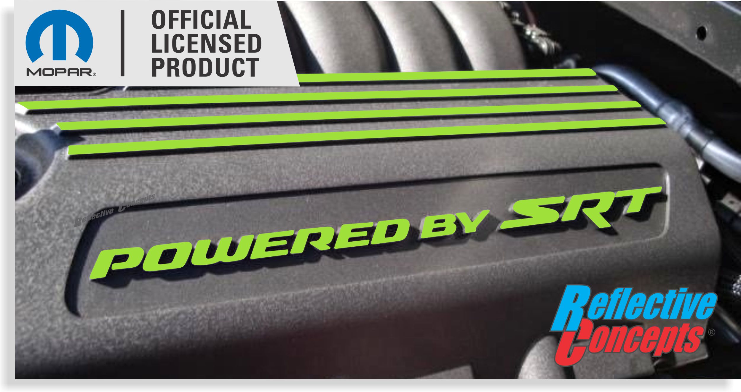 Scat Pack 6.4L Engine Cover Overlay Decals - 2015 2016 2017 2018 2019 ...