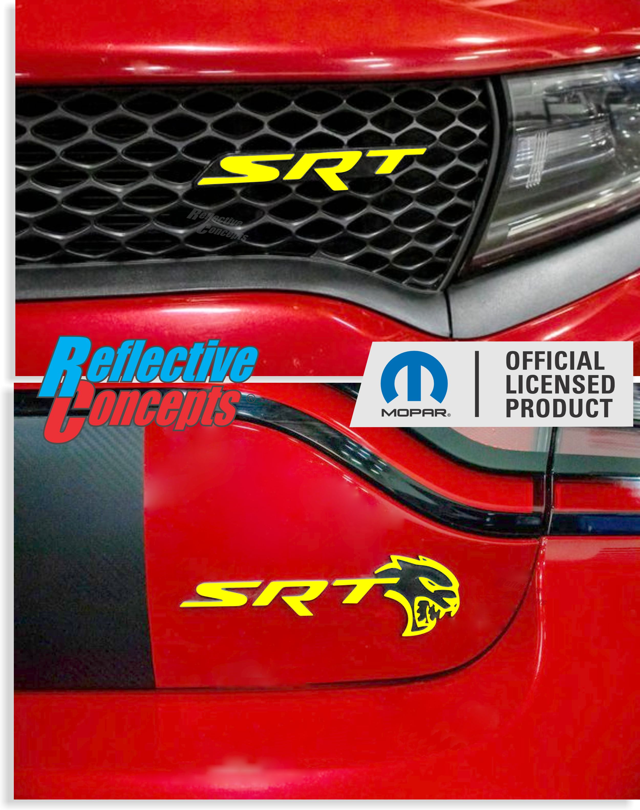 SRT Grille Emblem Overlay Decal