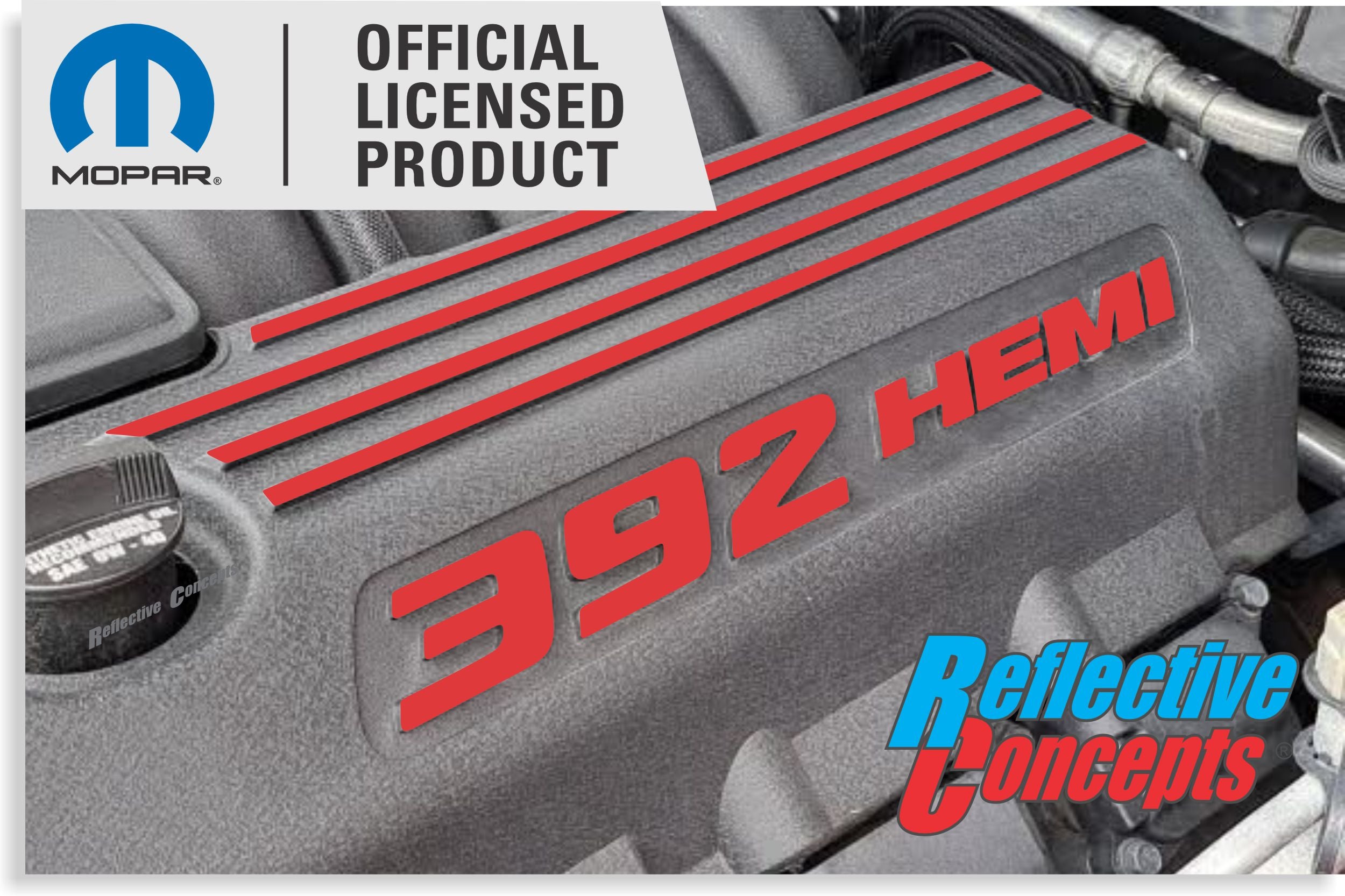 392 HEMI Engine Cover Overlays - Dodge Durango SRT