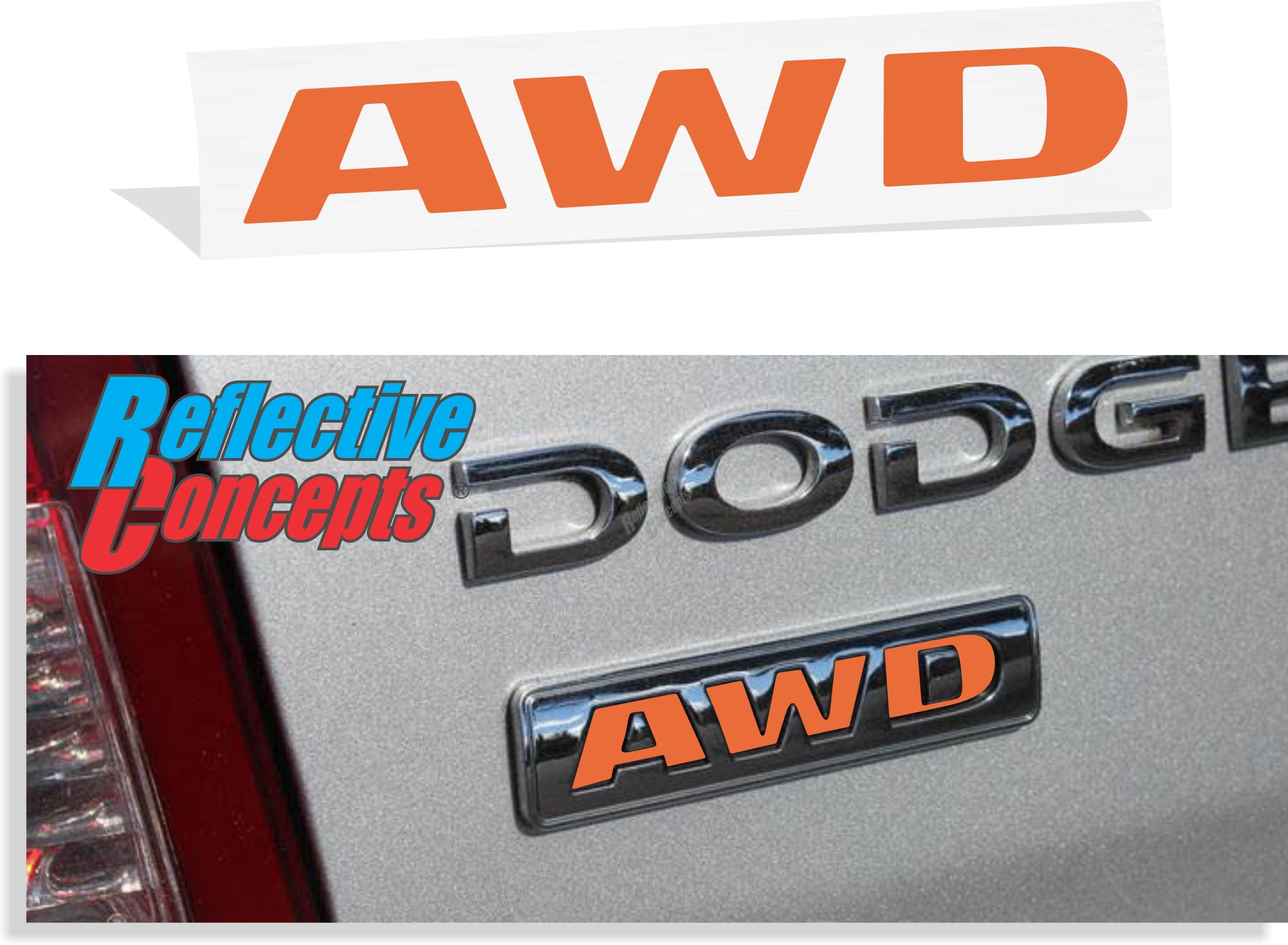 AWD Emblem Inlay Decal | 06-10 Dodge Charger