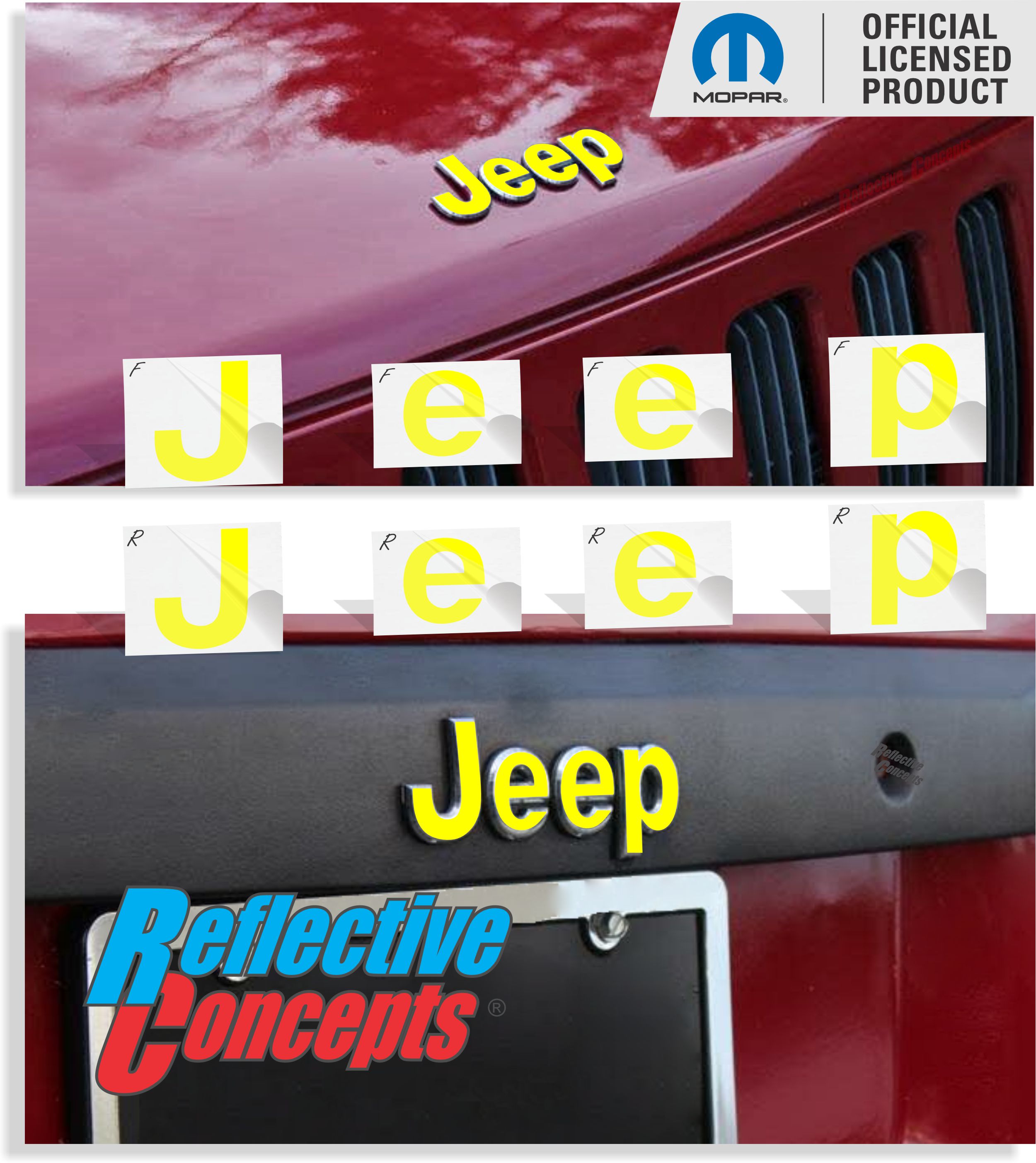 JEEP Emblem Overlay Decals for Compass 07-13