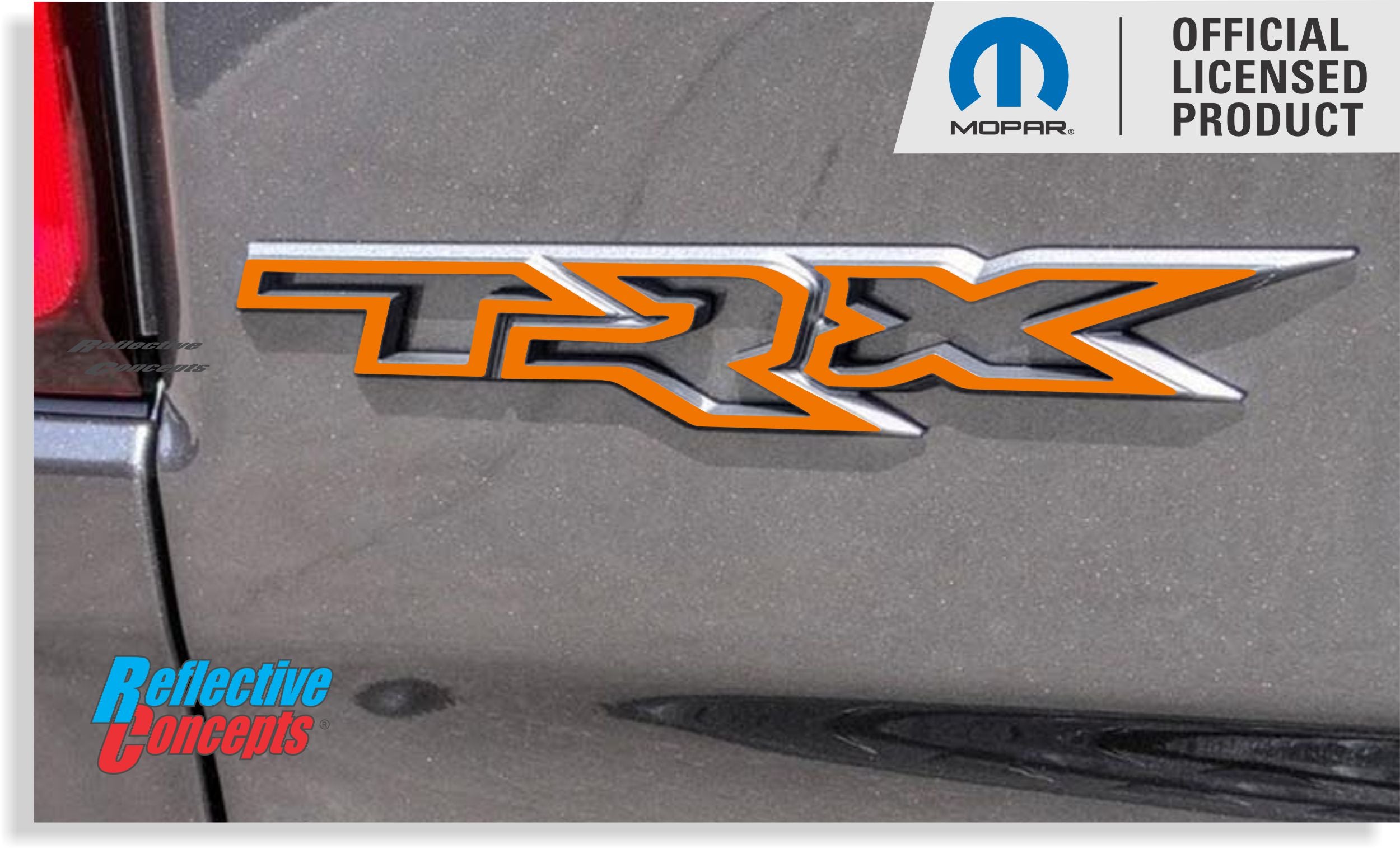 TRX logo Tailgate Emblem Overlay Decals