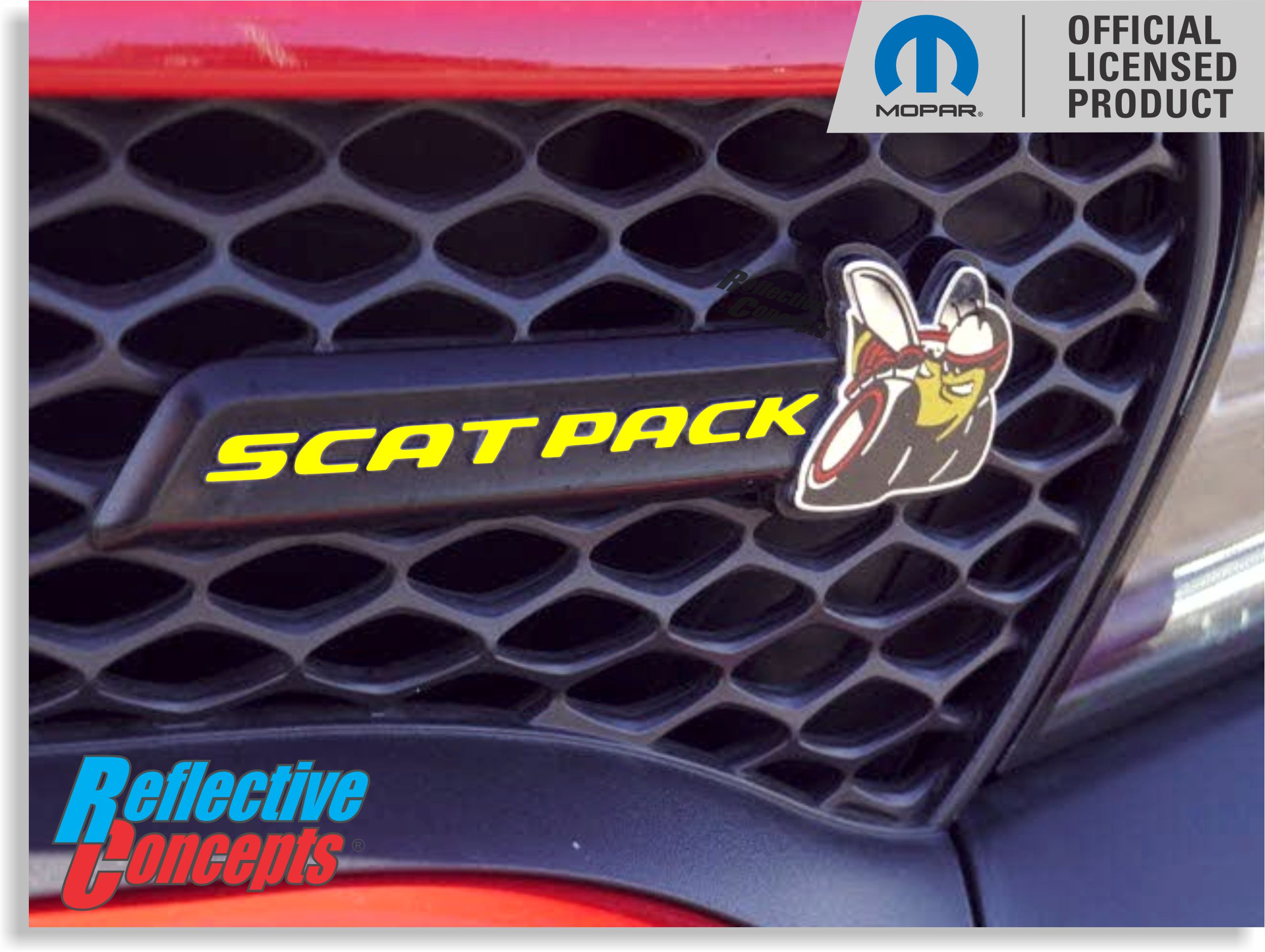 SCAT PACK Grille Emblem Overlay Decal