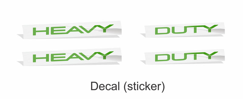 HEAVY DUTY Emblem Overlay Decals