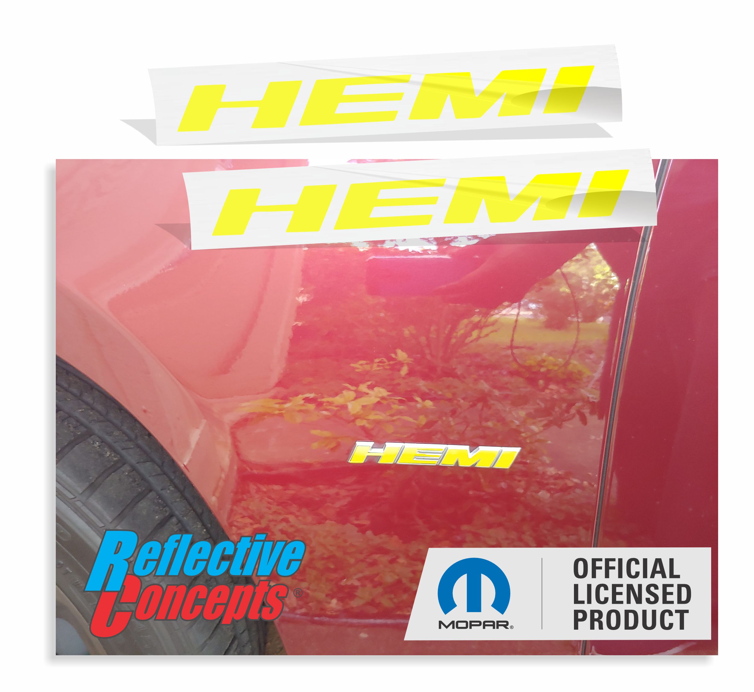 HEMI Fender Emblem Overlay Decal (pair)