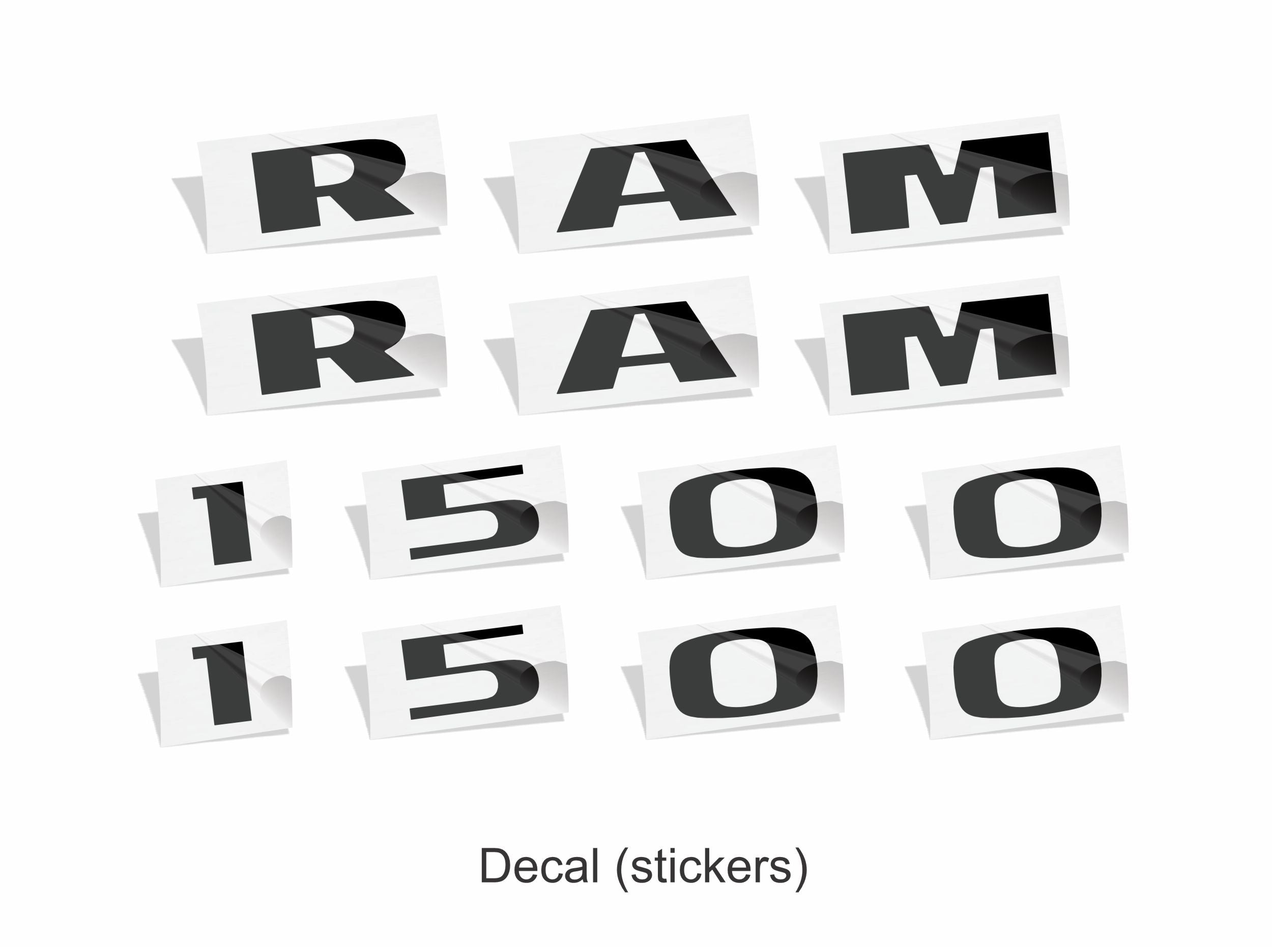 2011-2012 RAM 1500 Emblem Overlay Decals