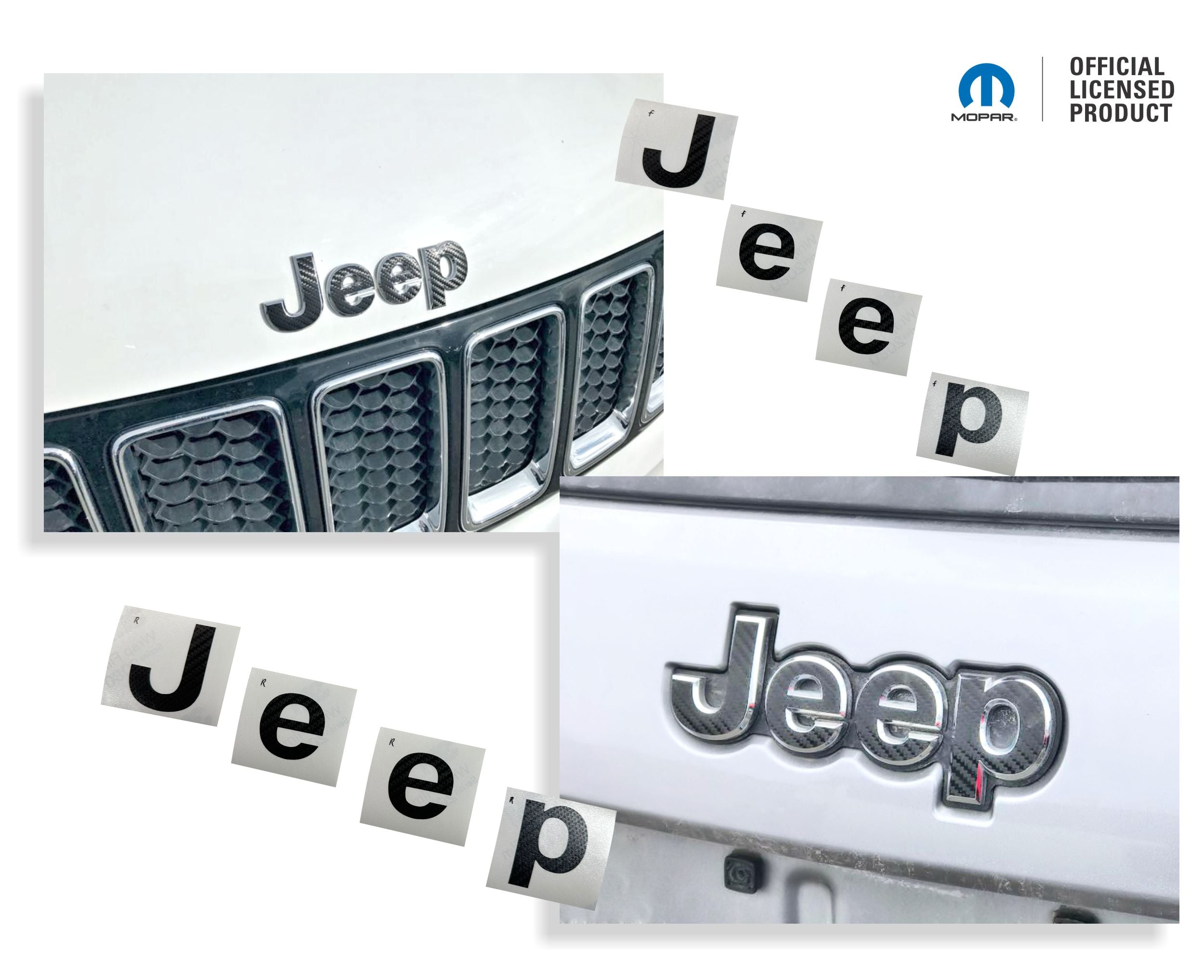 Jeep Emblem Overlay | 14-21 Grand Cherokee | Vinyl Decals