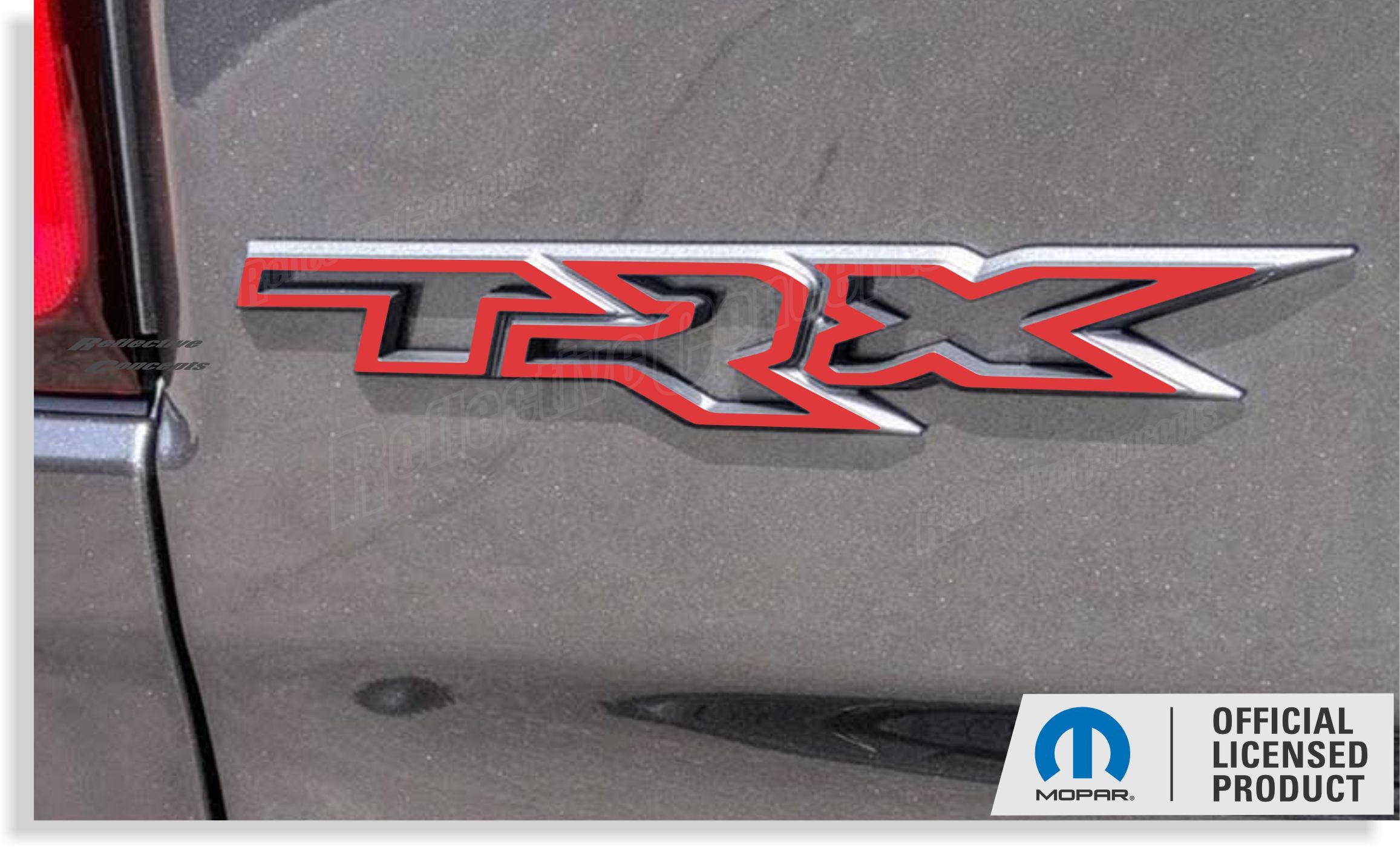 TRX logo Tailgate Emblem Overlay Decals