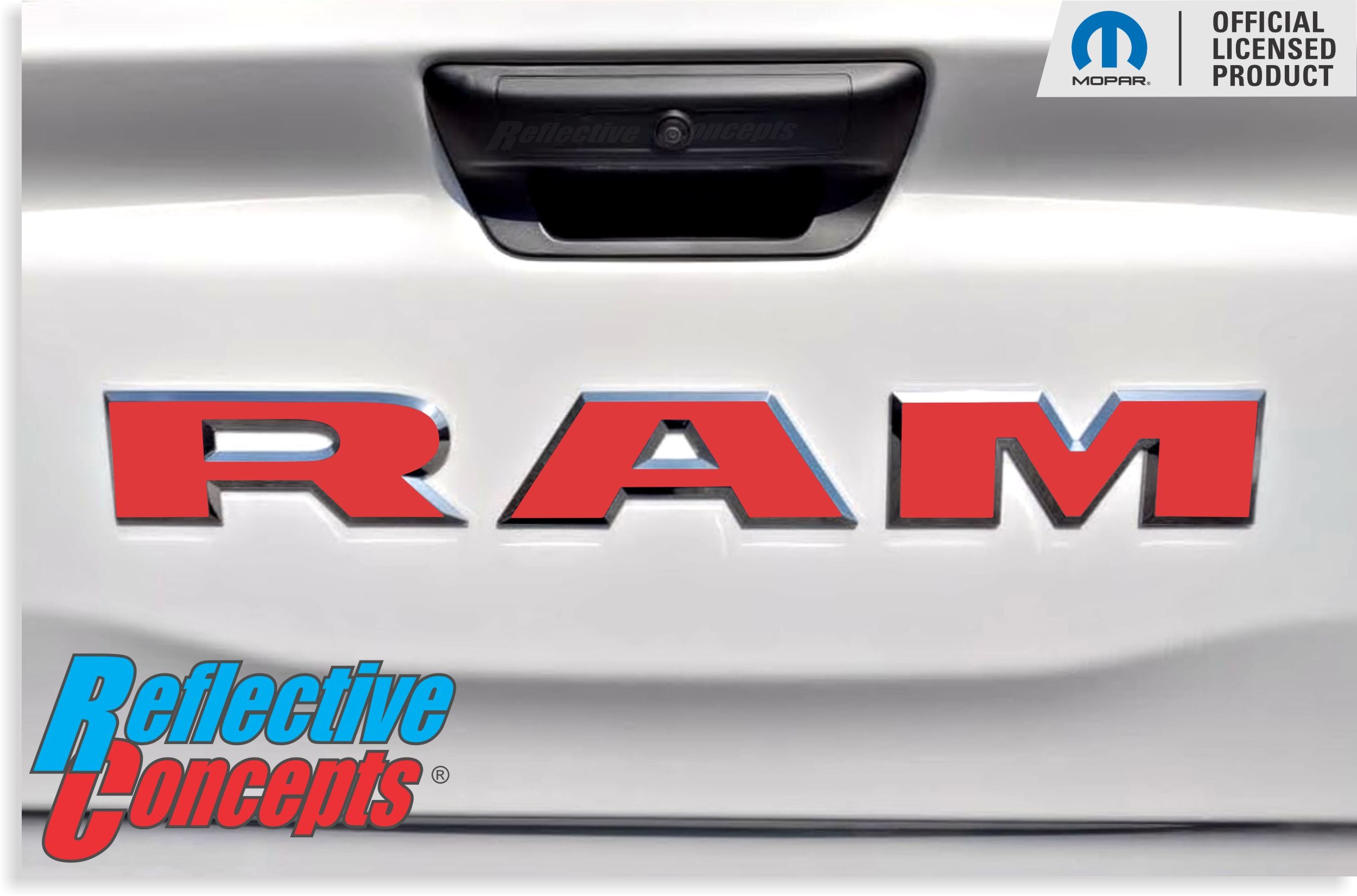 RAM Tailgate Emblem Overlay Decals - 2025 RAM 1500