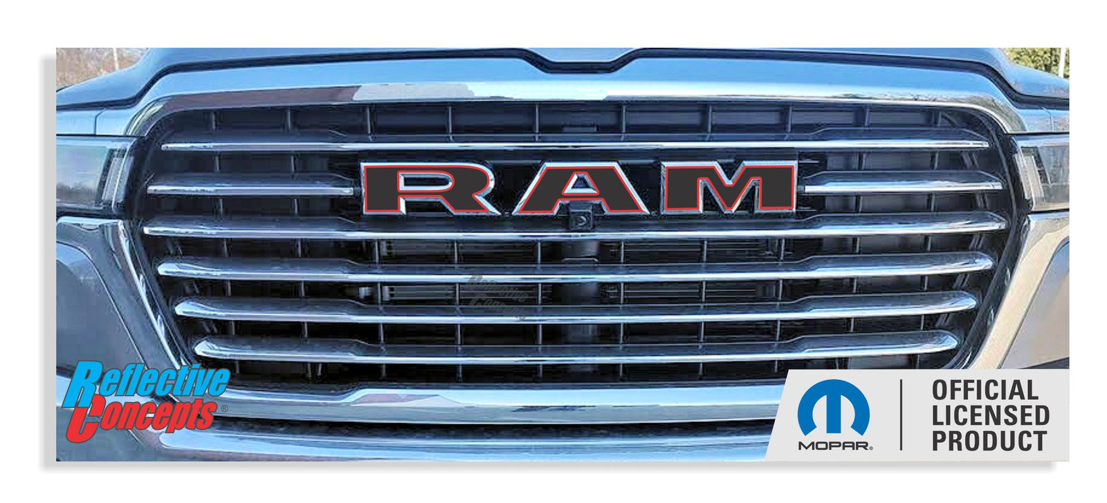 RAM Grille Emblem Overlay Decal Sticker - 2025 Ram 1500