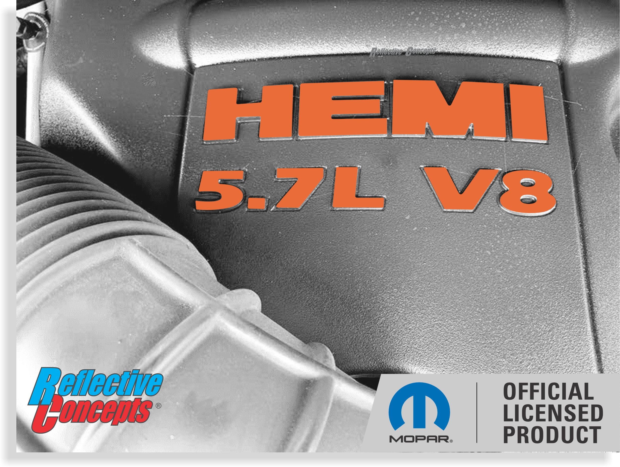 RAM DS HEMI Engine Cover Decals