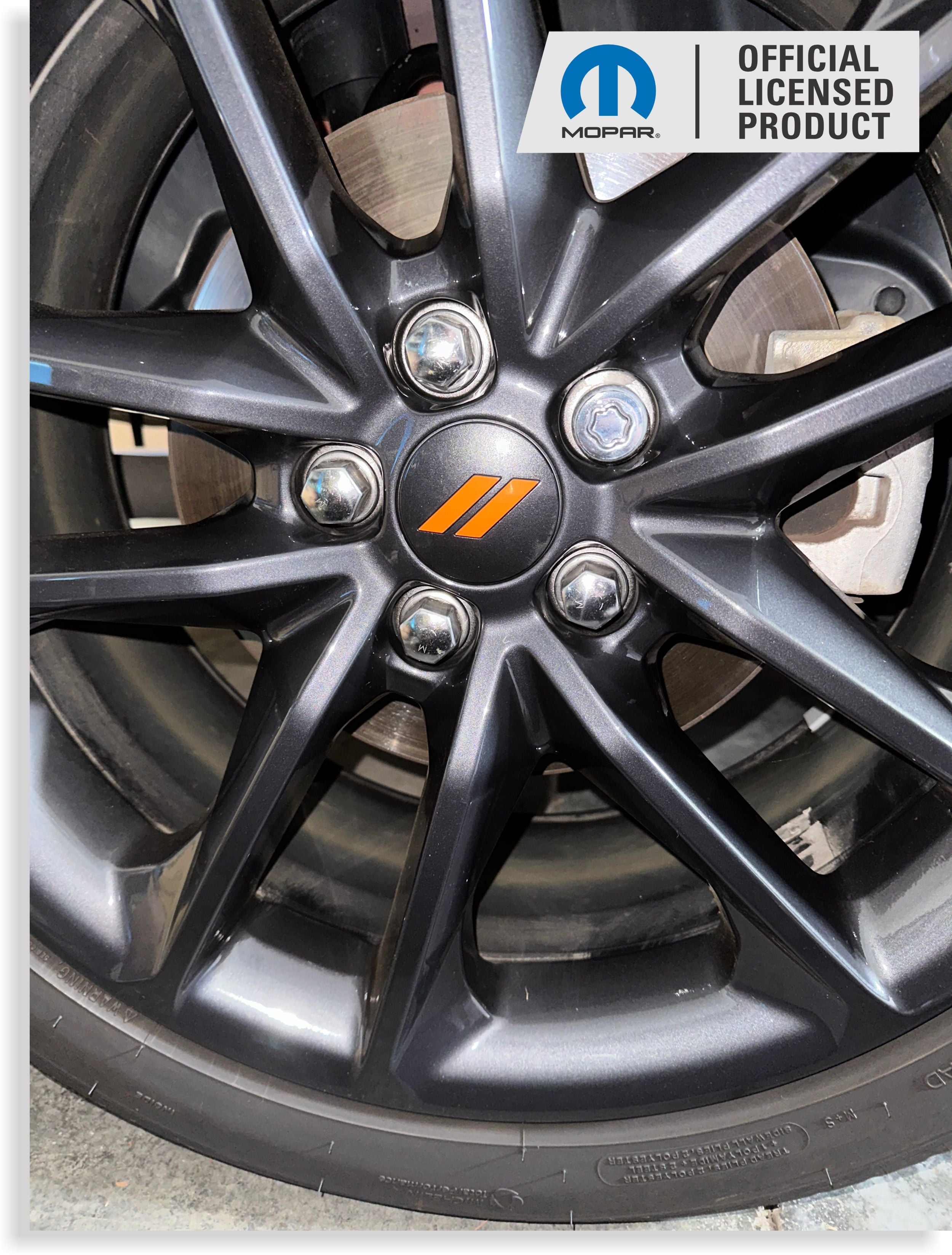 Hash Center Cap Overlay Decals - 2017-2021 Charger