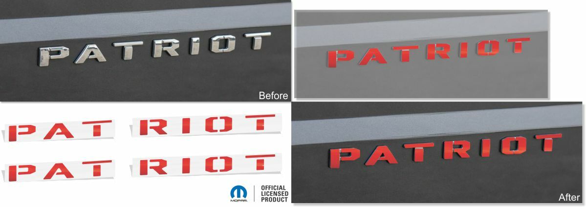 PATRIOT Emblem Overlay Decals for Jeep Patriot