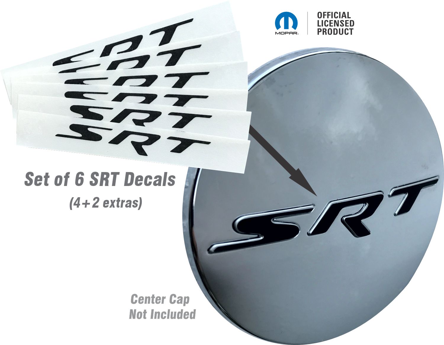 Center Cap Overlay Decals - 15-23 Challenger